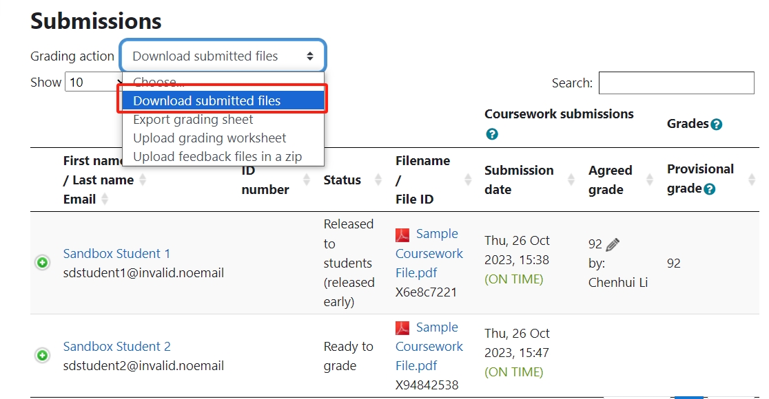 Double-marking Assignment - Submission marking process - Knowledge Base